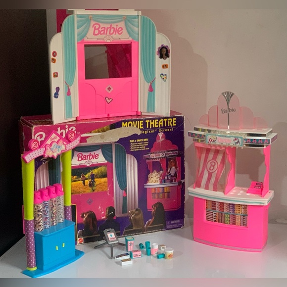 Barbie | Toys | Barbie Magical Screen Movie Theater Complete In ...